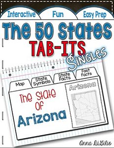 The Fifty States Tab-Its | Distance Learning - Simply Skilled Teaching